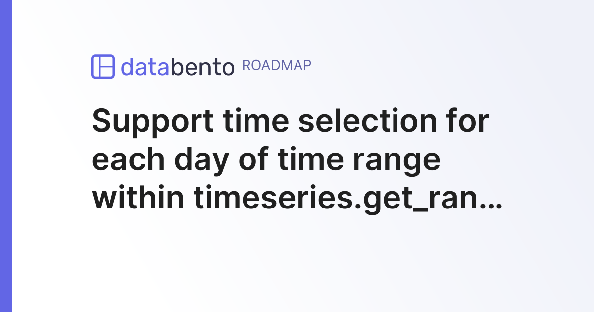 Support Time Selection For Each Day Of Time Range Within Timeseriesgetrange And Batch Download 1388