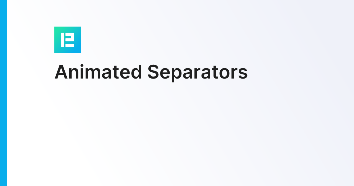 Animated Separators
