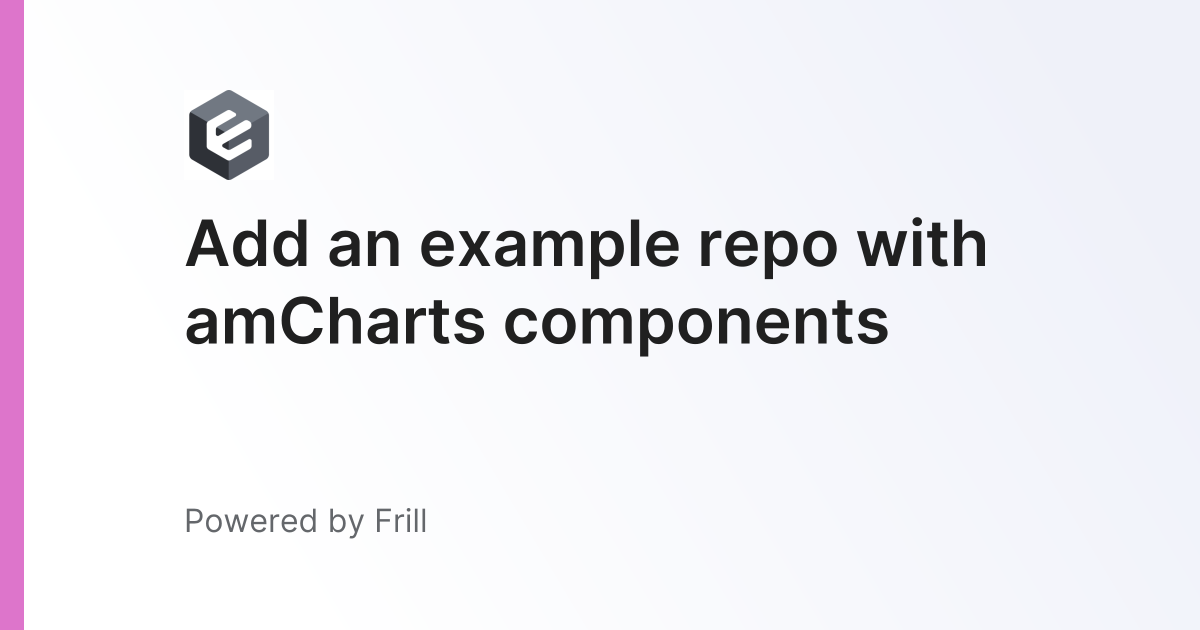 Add an example repo with amCharts components | Frill.co