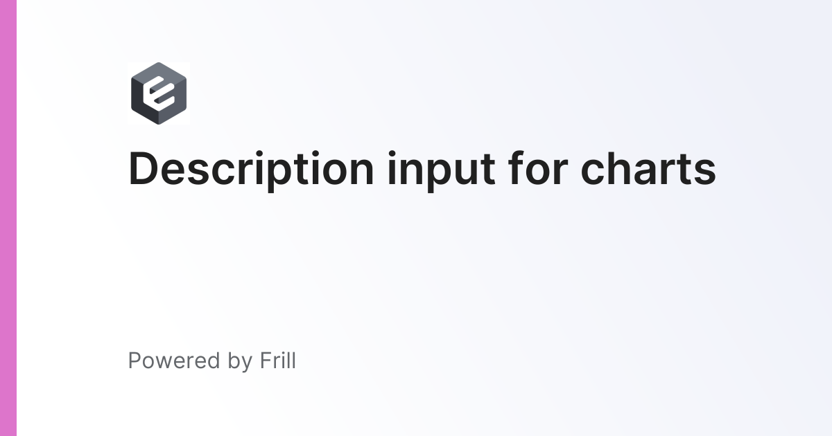 Description input for charts | Frill.co