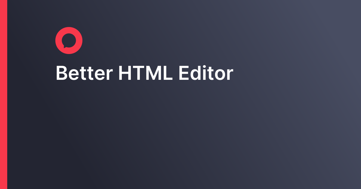 Better HTML Editor