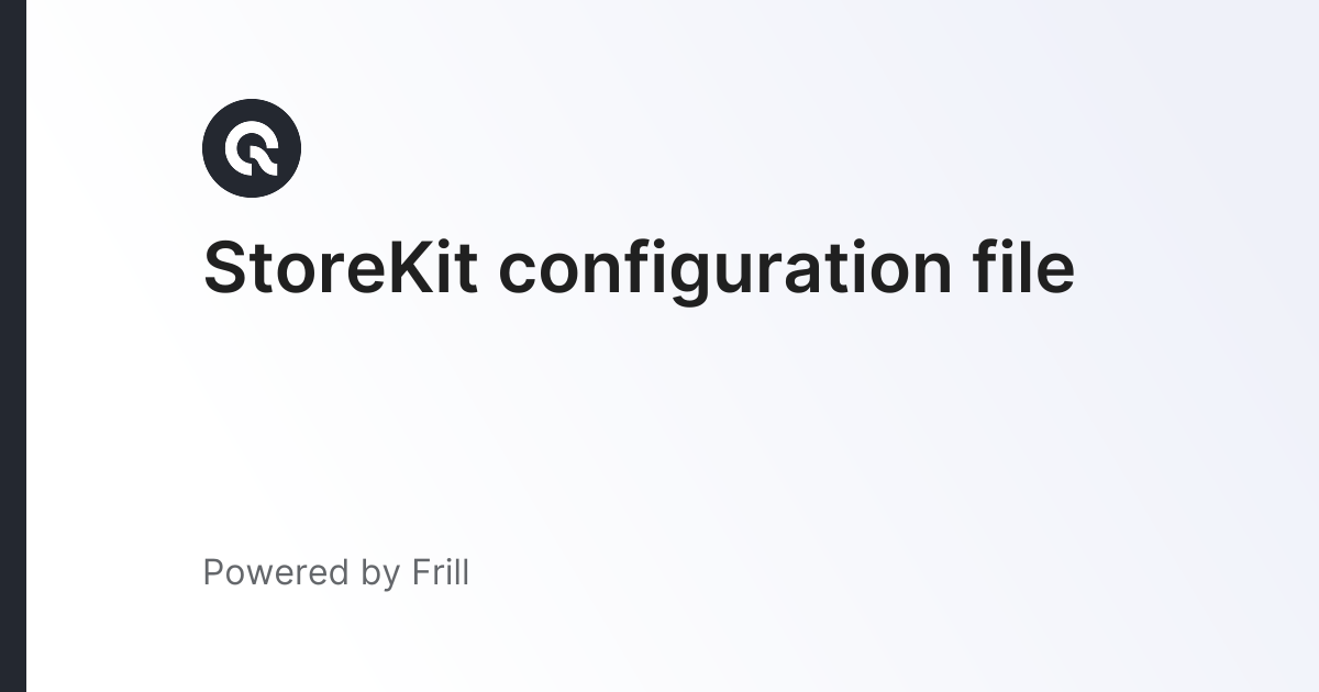 Storekit Configuration File