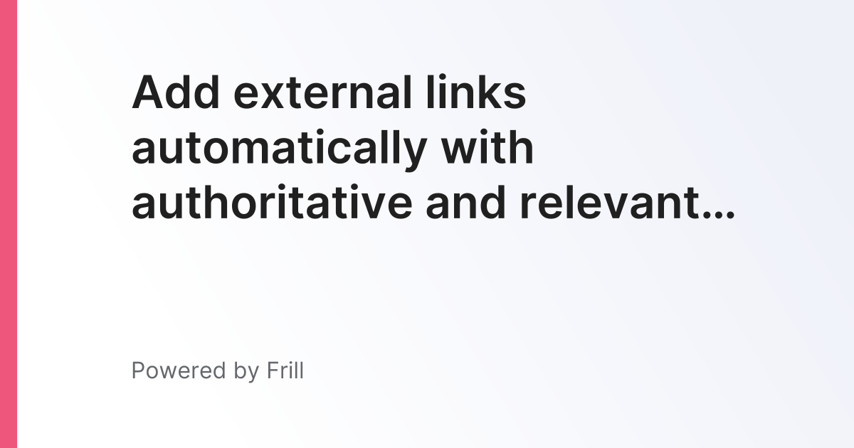 Add External Links Automatically With Authoritative And Relevant 4800